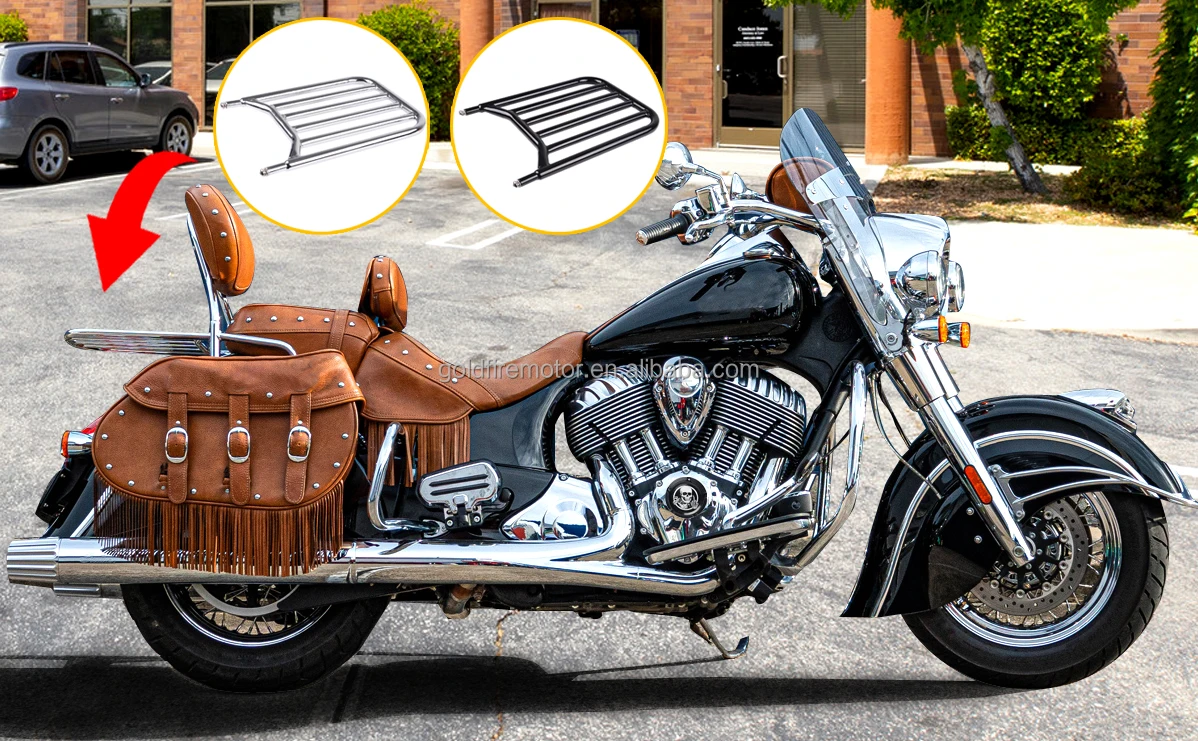Goldfire Backrest Sissy Bar Luggage Rack Fits For Indian Chieftain ...