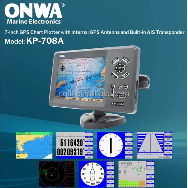 Marine 7inches Gps Chart Plotter With Internal Gps Antenna And Built In ...