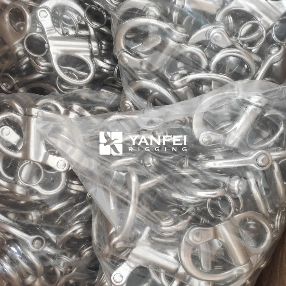 Stainless Steel Jaw Swivel Quick Release Snap Shackle With Fixed Eye ...