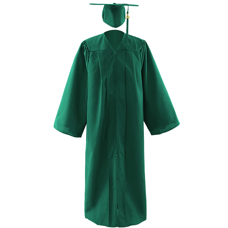 High Quality High School Academic Robe Unisex Adult Matte Black ...