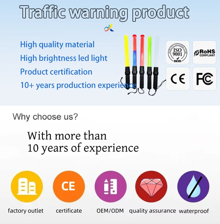 Enhance Visibility with LED Traffic Light Baton for Safety