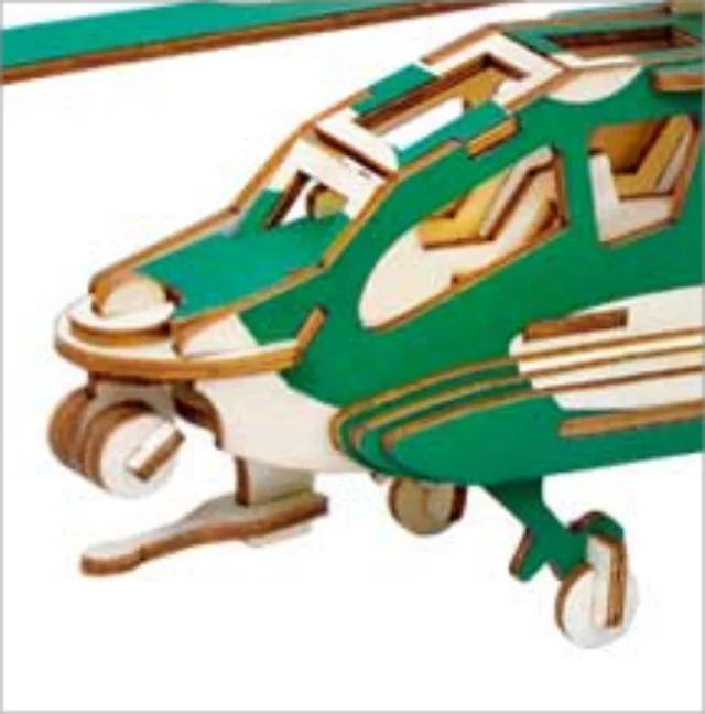 Oem 3d Wooden Assembly Weapon Apache Helicopter Model Toys Wooden ...