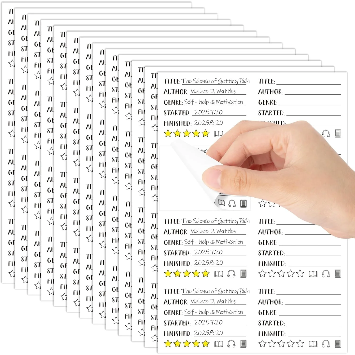 Book Review Stickers for Readers Christmas Gift Self-Stick Reading ...