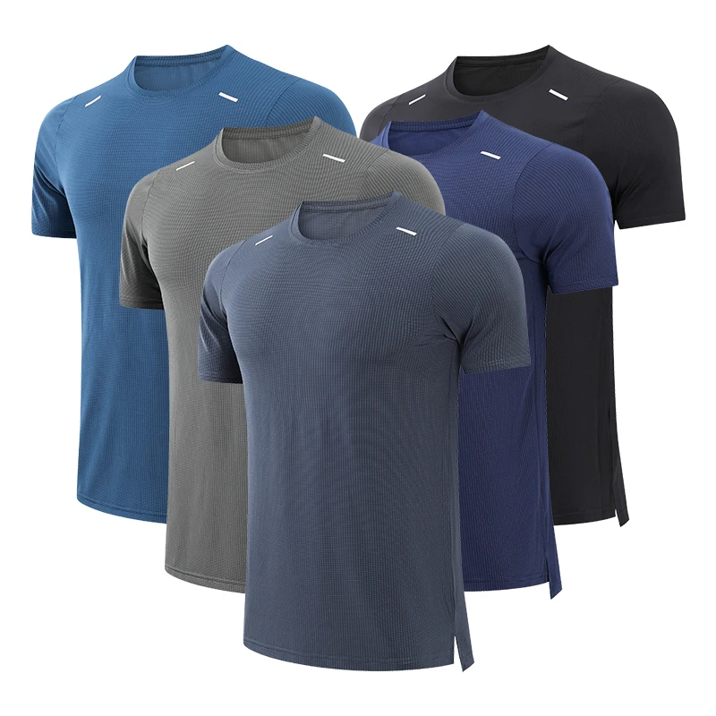 Active Wear Gym Jogging Sports Shirts O-Neck Breathable Quick Dry ...