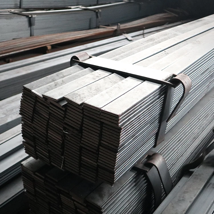 Hot Rolled Black / Galvanized Steel Flat Bar A36 SS400 S355jr 5160 1095 ...