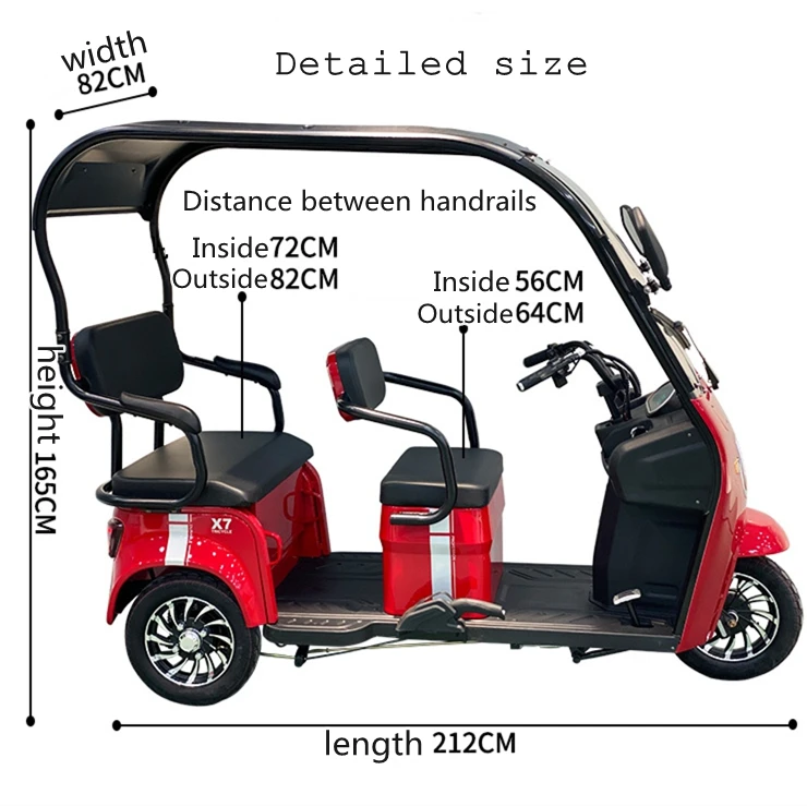 Tricycle Electric Scooter - 3 Wheels for Adult Passengers