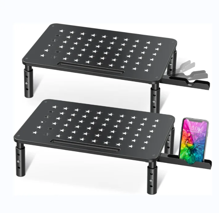 Computer Monitor Stand Riser for Desk 3 Height Adjustable Monitor Stand ...