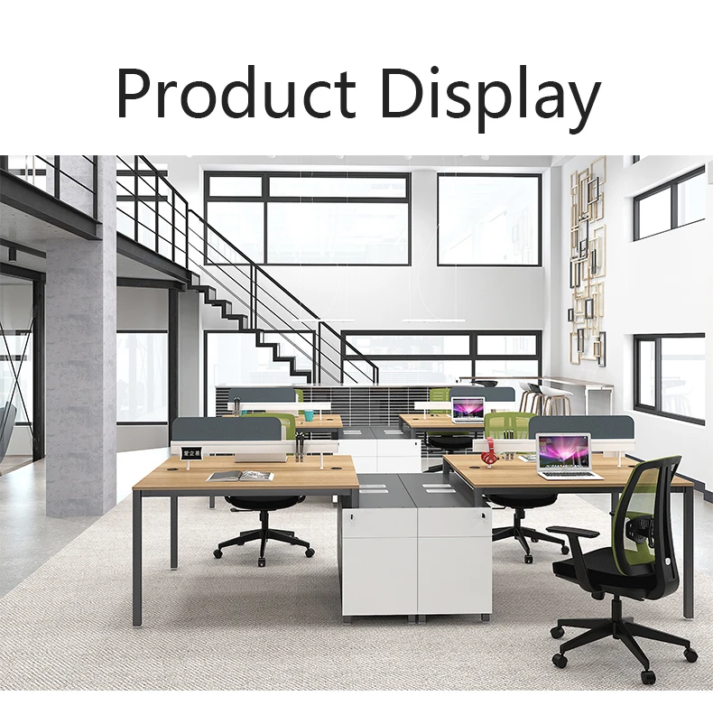 Modular 2-Person Office Table Combination Series Cluster Workstation ...