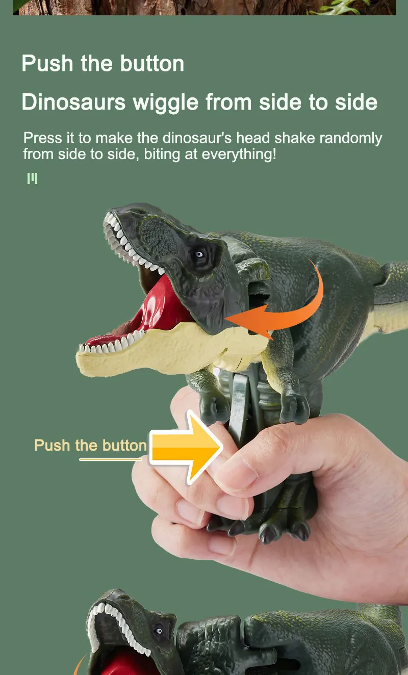 Pressing Dinosaur Gun - Stretch T-Rex Dino Toys Fun!