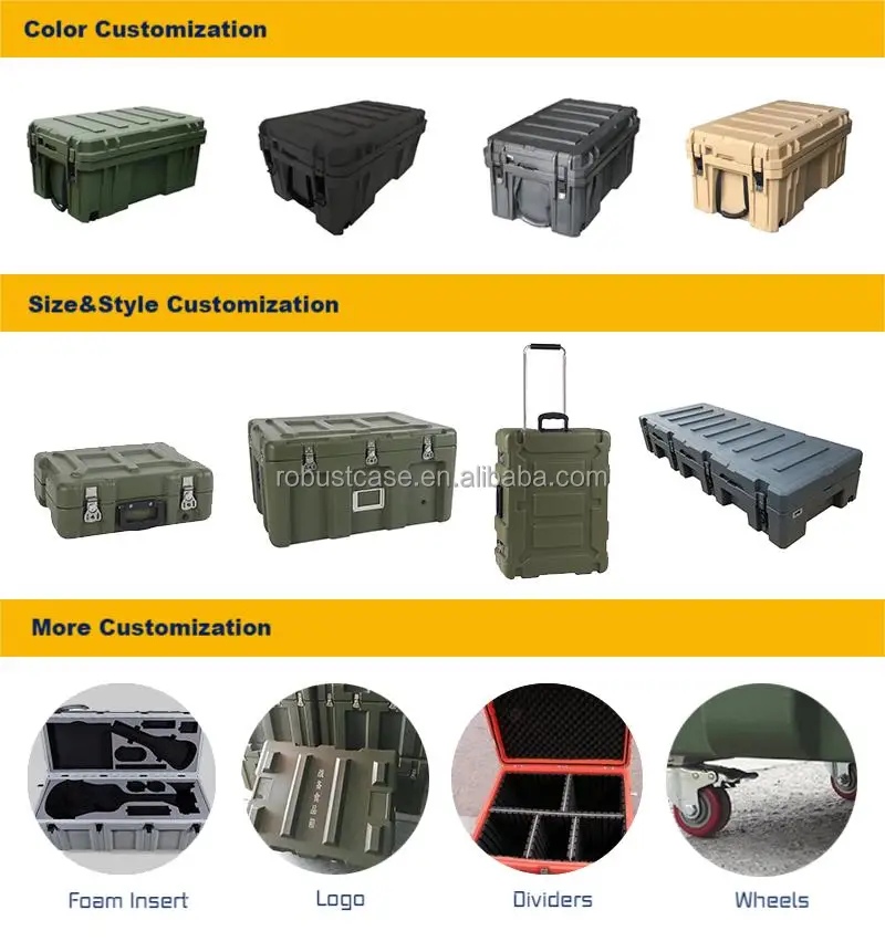 High Quality PE Hard Roto-molded case Cargo case for Equipment ...
