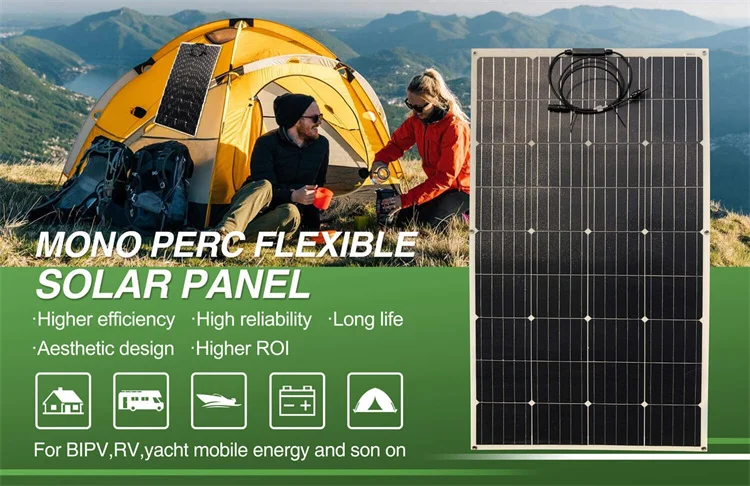 Flexible Solar Panels - 365w Power, Anodized Aluminium Frame