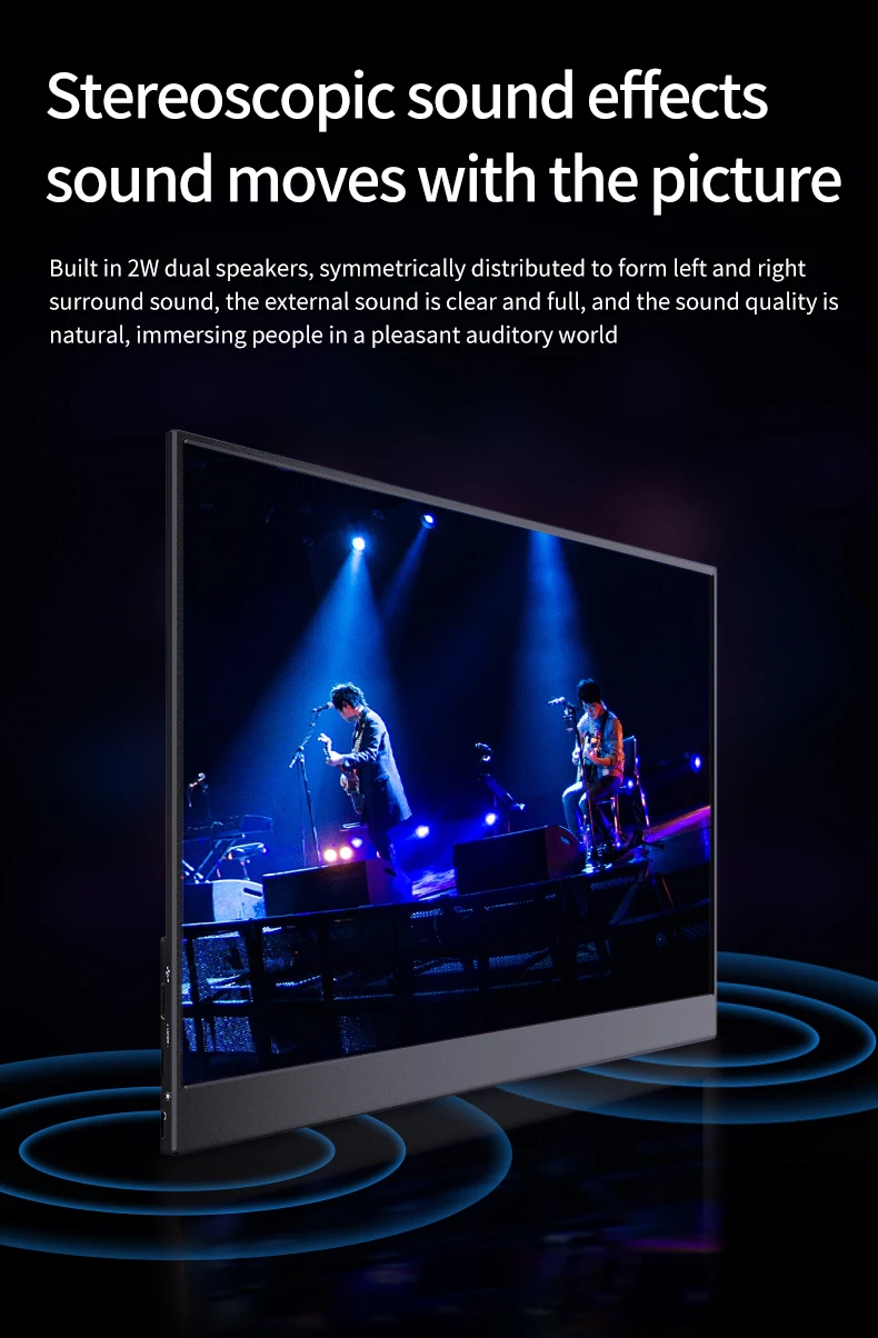 15.6 Inch Portable Monitor - 100% Srgb Display Quality