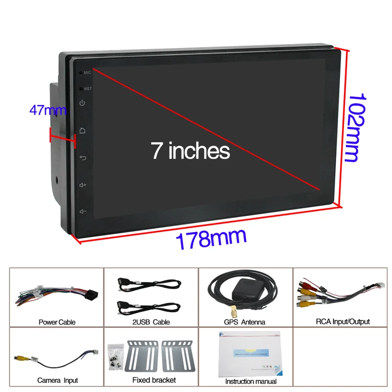10 Inch Touchscreen Stereo Player Wifi Gps Navigation Car Auto Android ...