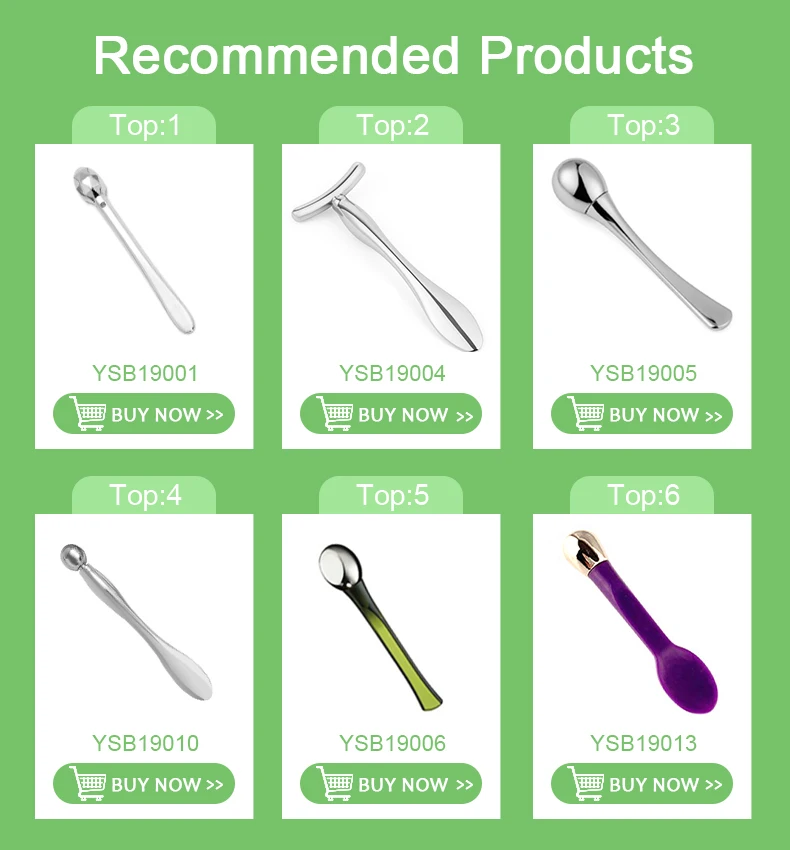 Beauty Tool Zinc Alloy Mini Metal Spatula Gold Eye Cream Roller Massage ...