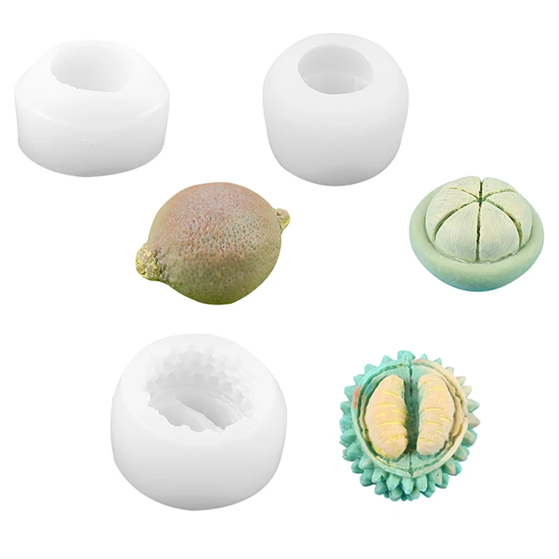 Lemon Durian Mangosteen Fruits Silicone Resin Mold Mousse Cake ...