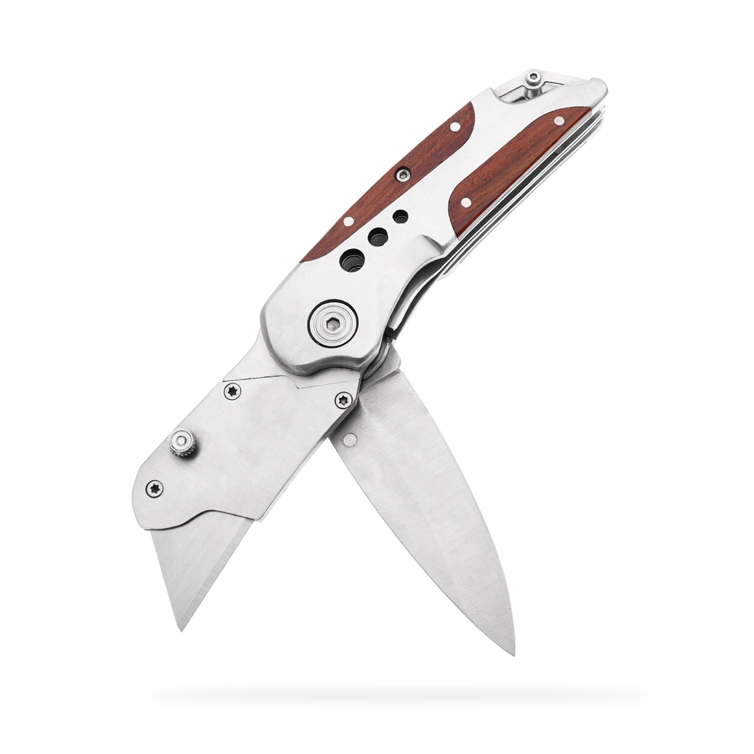 Upgrade Your Cutting Game with our Red Pakka Wooden Handle Dual Blade ...