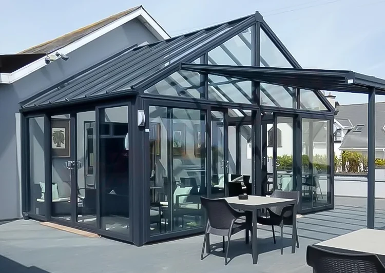 Modern Design Aluminium Free Standing Sunroom Commercial Glass Houses ...
