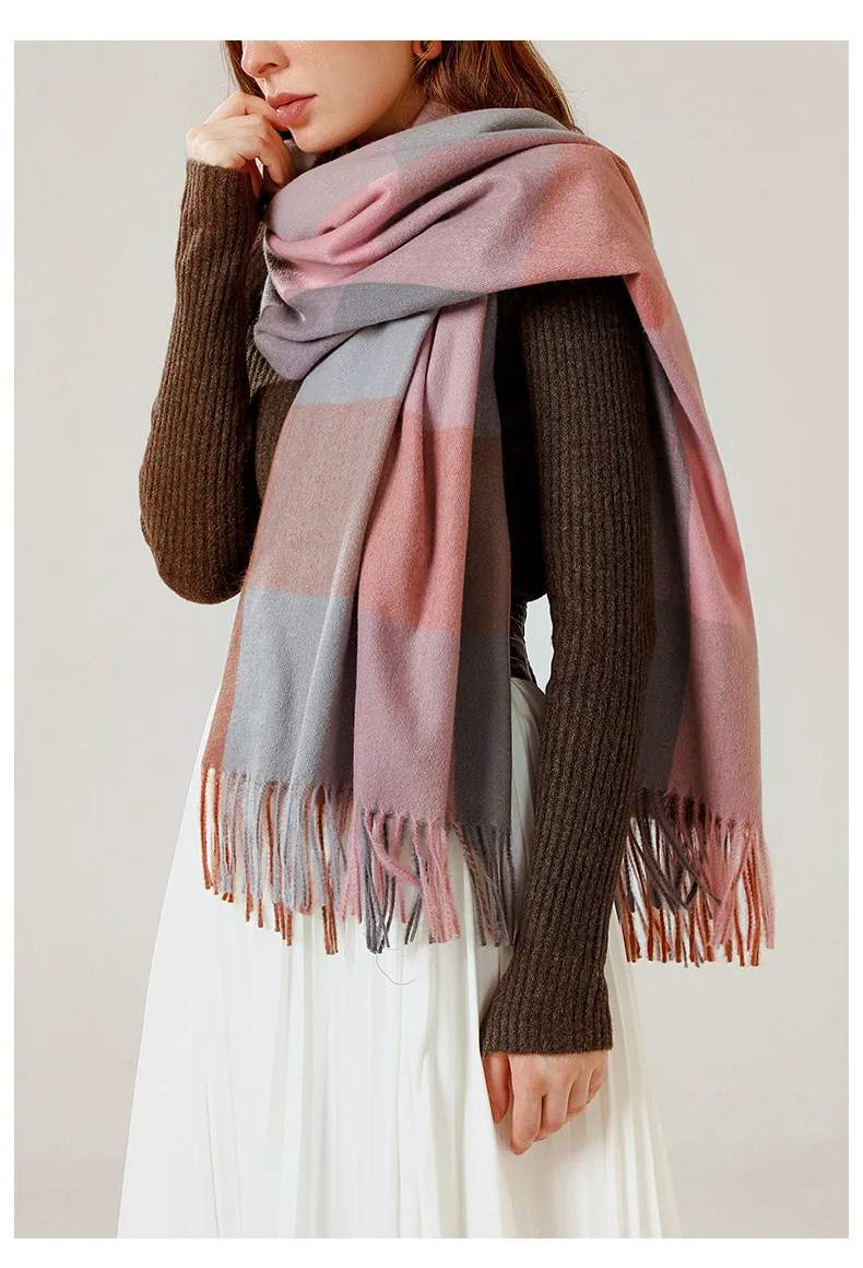 2022 New Designer Warm Soft Pashmina Neck Scarves Shawl Blanket Ladies ...