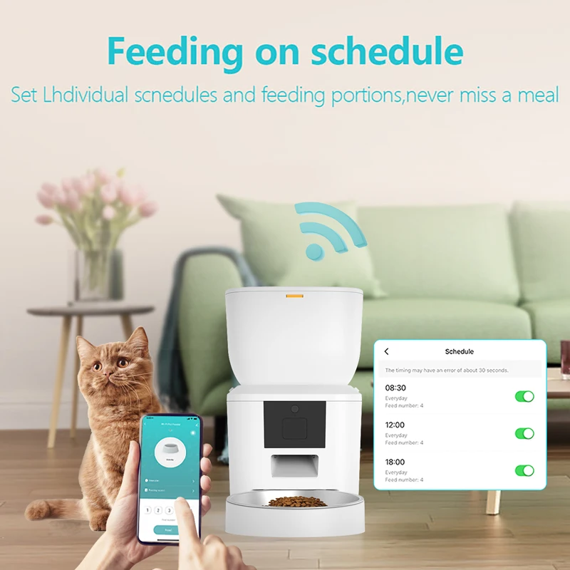 Alibaba.com: WiFi pet feeder with remote auto timing and visible food ...