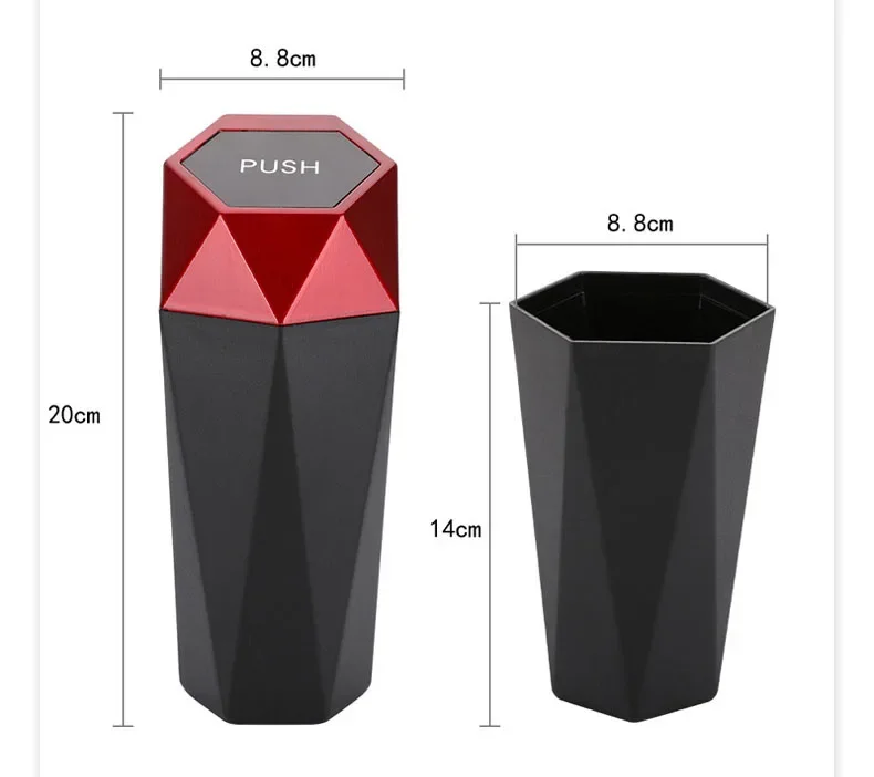 Garbage Waste Car Trash Bin With Lid For Plastic Mini Cheap Garbage ...