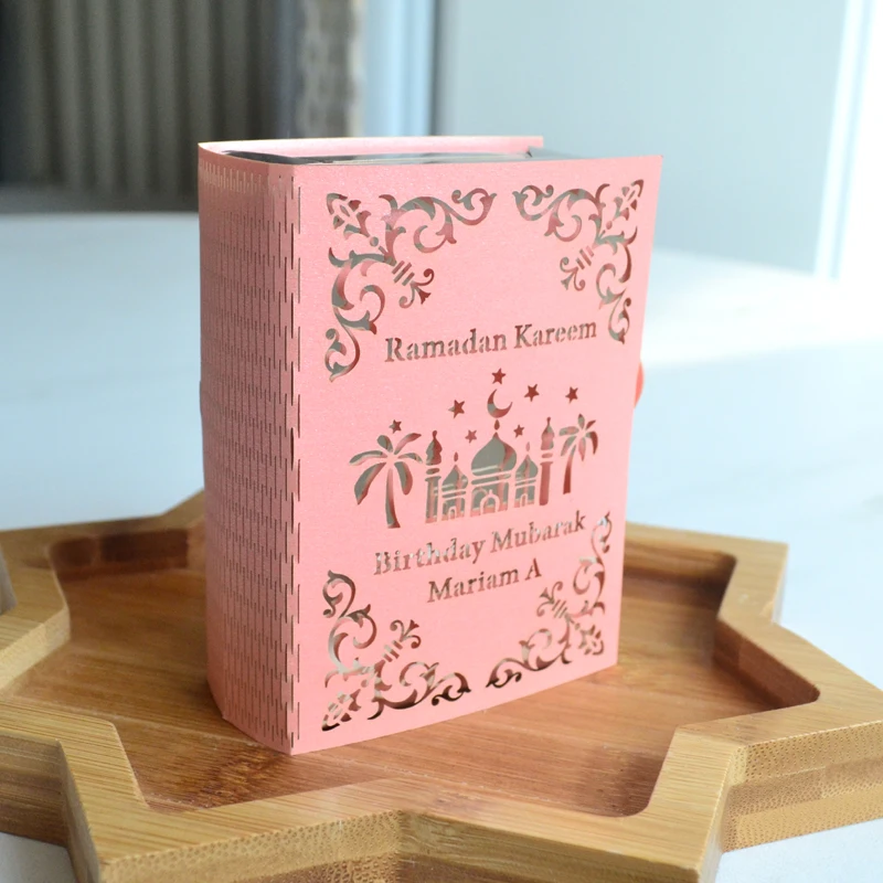 Book Design Custom bar Mitzvah Quinceanera Upsherin Favor Boxes Laser ...