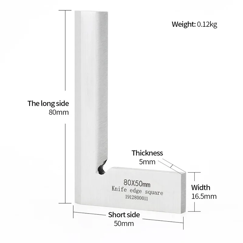 90 Degree Precision Knife Edge Square Blade Angle Square Try Square ...