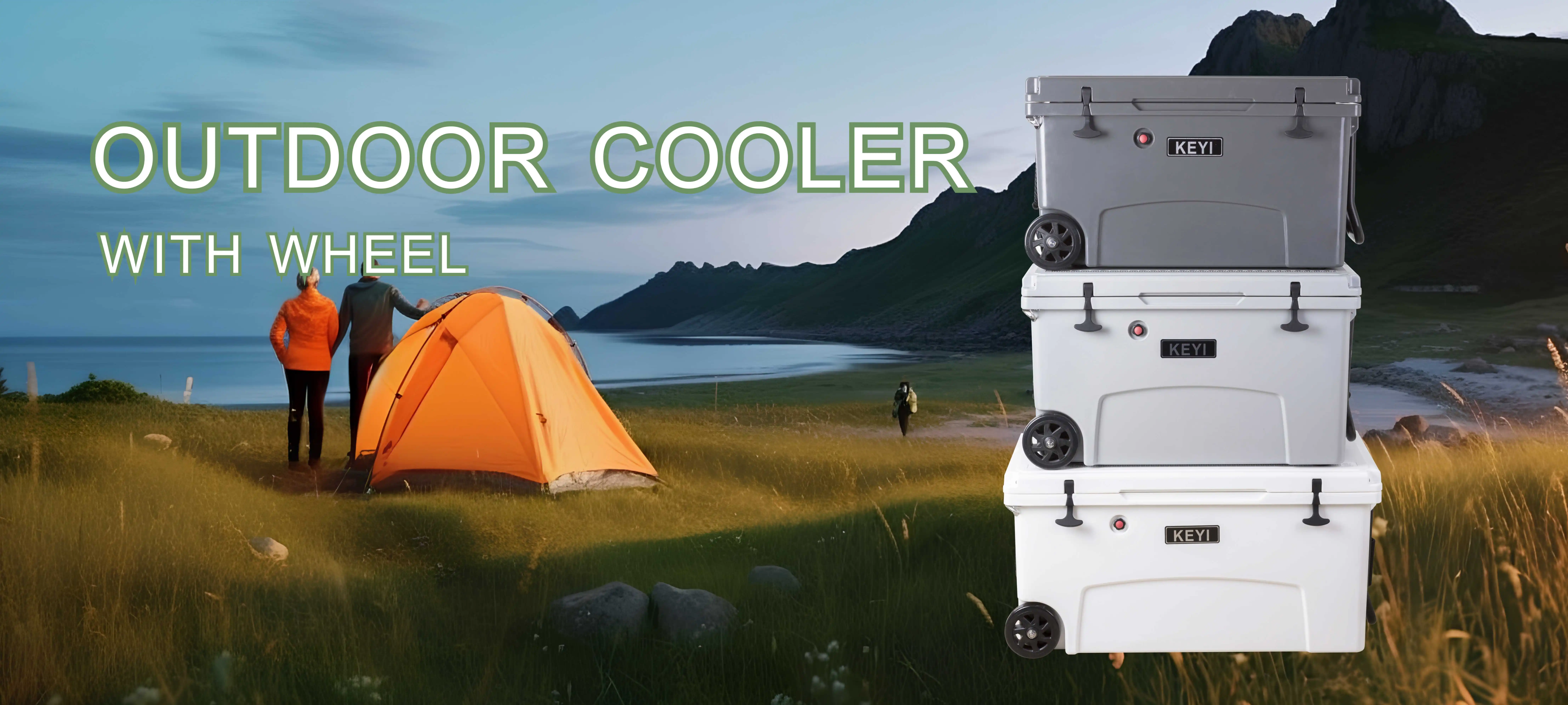 Benfan Large Wheeled Cooler Ice Chest Hard Cool Fishing Box 145l ...