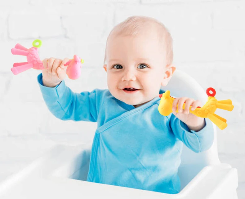 Alibaba Hot Sale Newest Food Grade BPA Free Teether Animal Giraffe ...