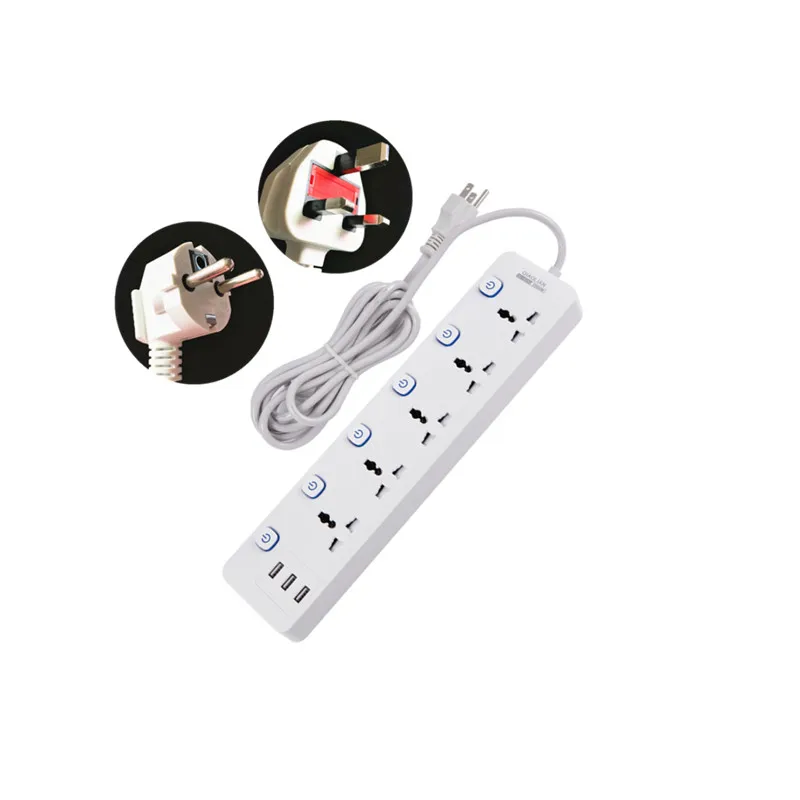 Outlets Extension Cord Wall Mountable Power Socket With Usb Charging ...