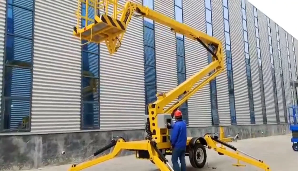 Towable Cherry Pickers Pickup Truck Mounted Mini Boom Lift For Aerial ...