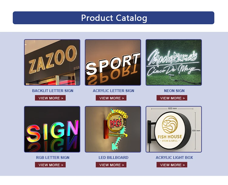 Custom Outdoor LED Light Box - Illuminated Acrylic Sign