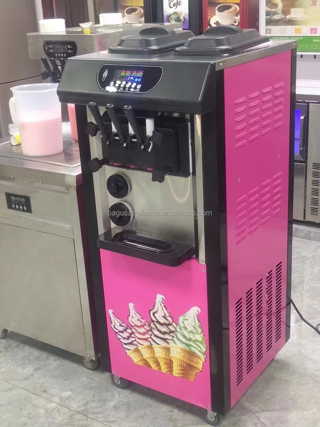 2024 Ice Cream Machine Professional Stainless Steel Soft Ice Cream ...