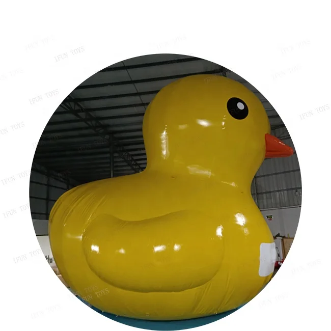 Floating Giant Yellow Duck Buoy Mascot Inflatable Rubber Duck In Lake ...
