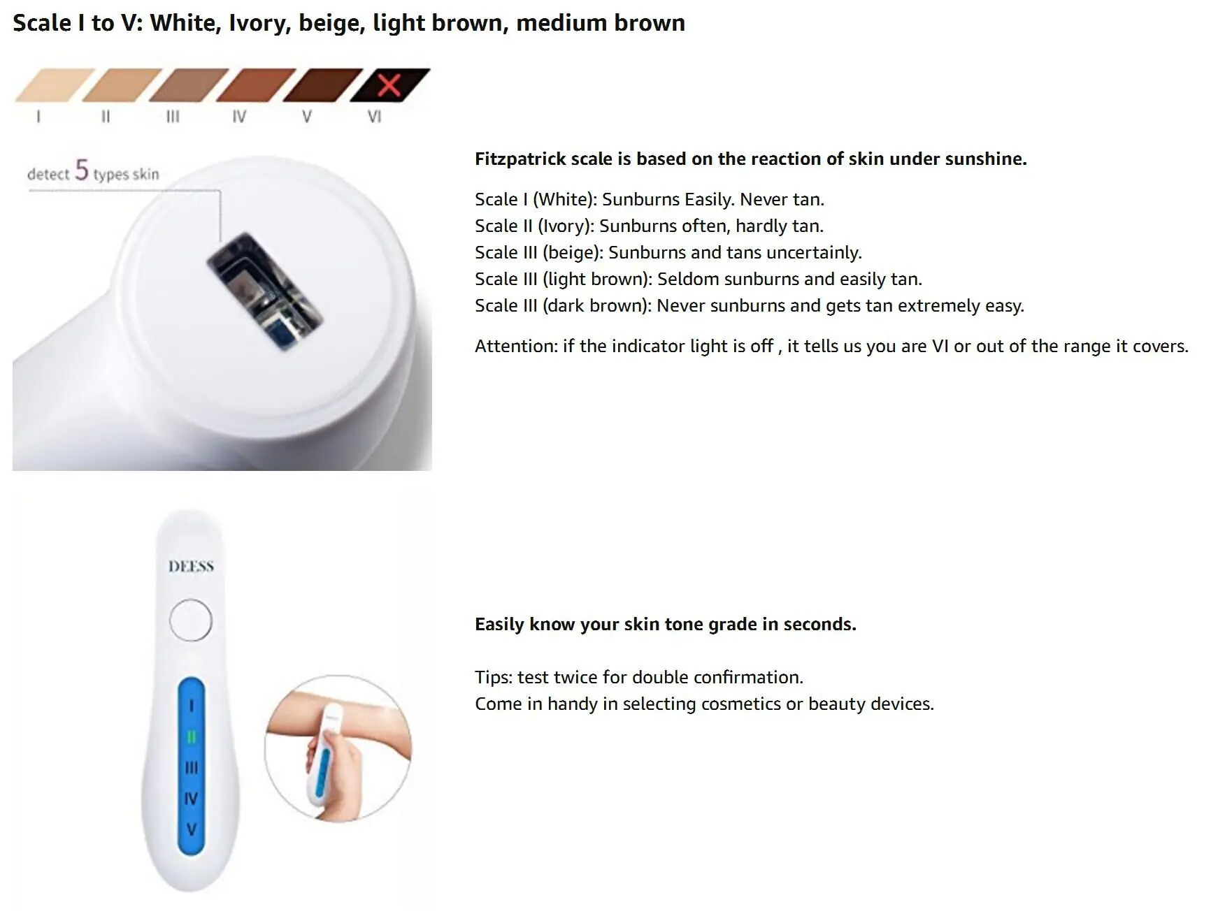 Fitzpatrick Skin Color Reader - Analyzer for Beauty Salons