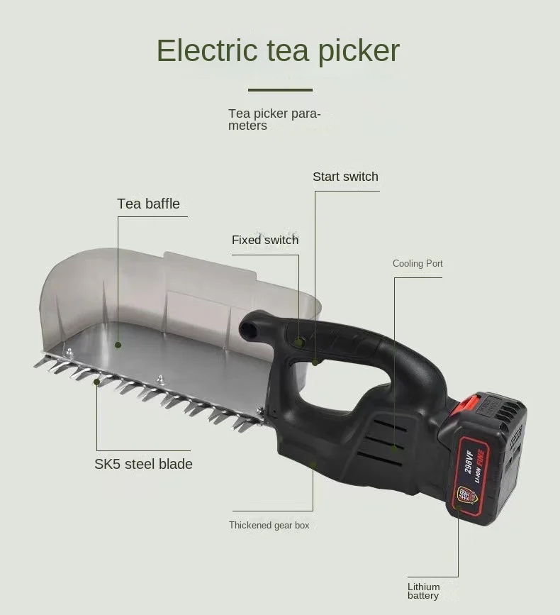 Professional Tea Picking Machine Tea Leaf Picker Customized Lithium ...