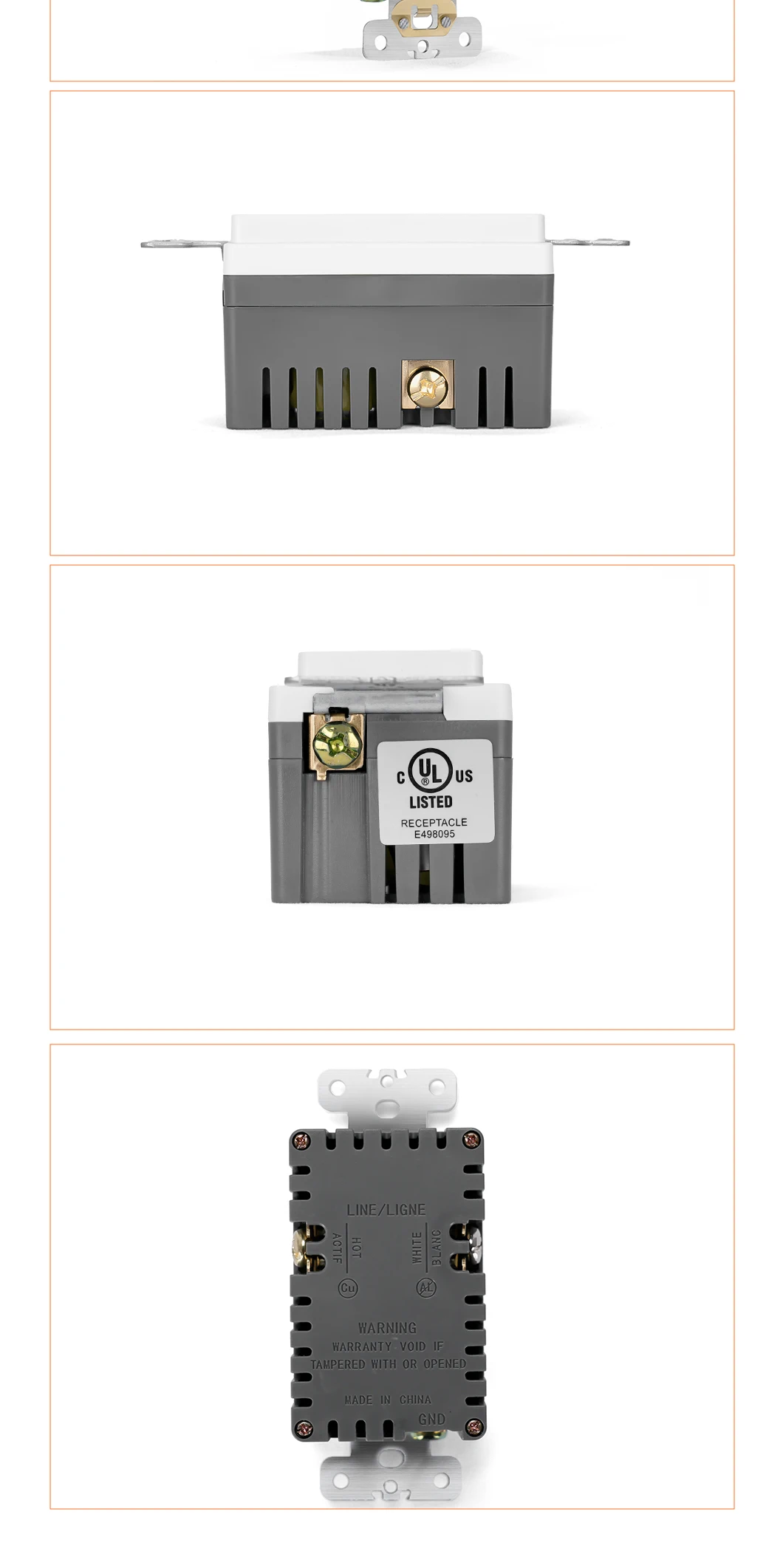 5.0a Type-a&type-c Usb Outlets Wall Electrical Outlets American ...