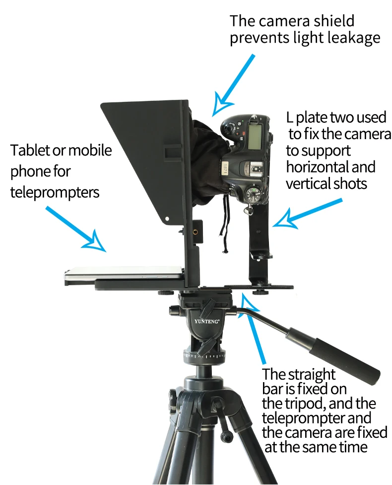 Kipye Q2 Prompter Speech Teleprompter Applicable Slr Camera Recording ...