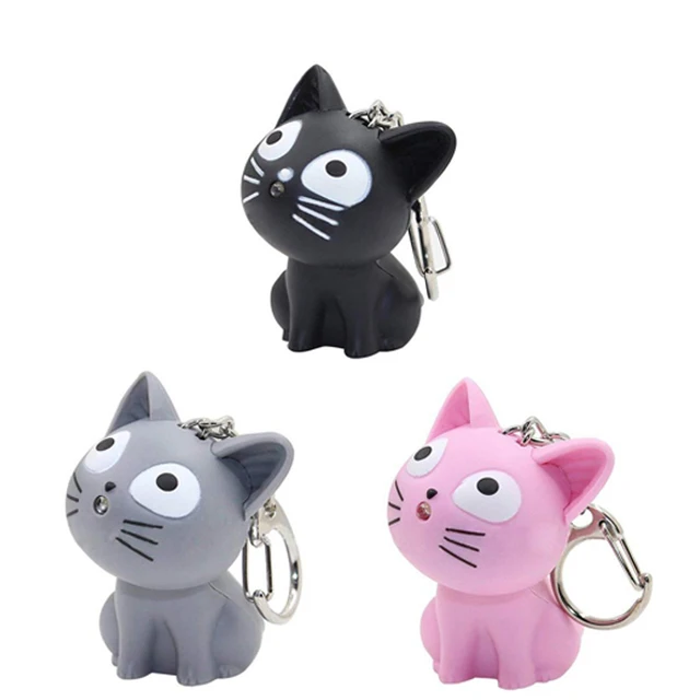 Anime-style Promotional Gift Iron Metal Plastic Keychain Led Flashlight ...