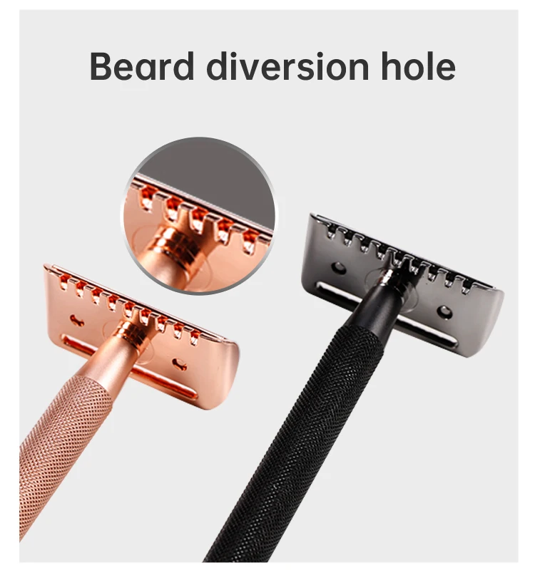 Customized Double Edge Razor Handle Shaving Razor With Safety Metal For ...