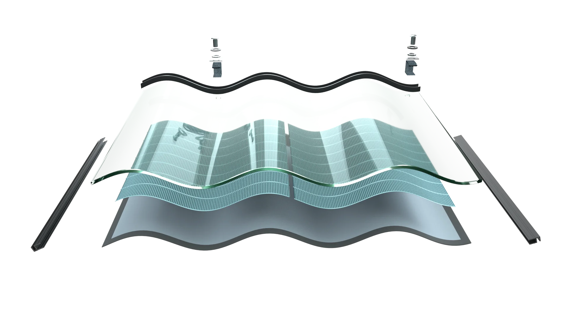 Coloured Bipv Building Integrated Photovoltaics Solar Tiles Double Side ...