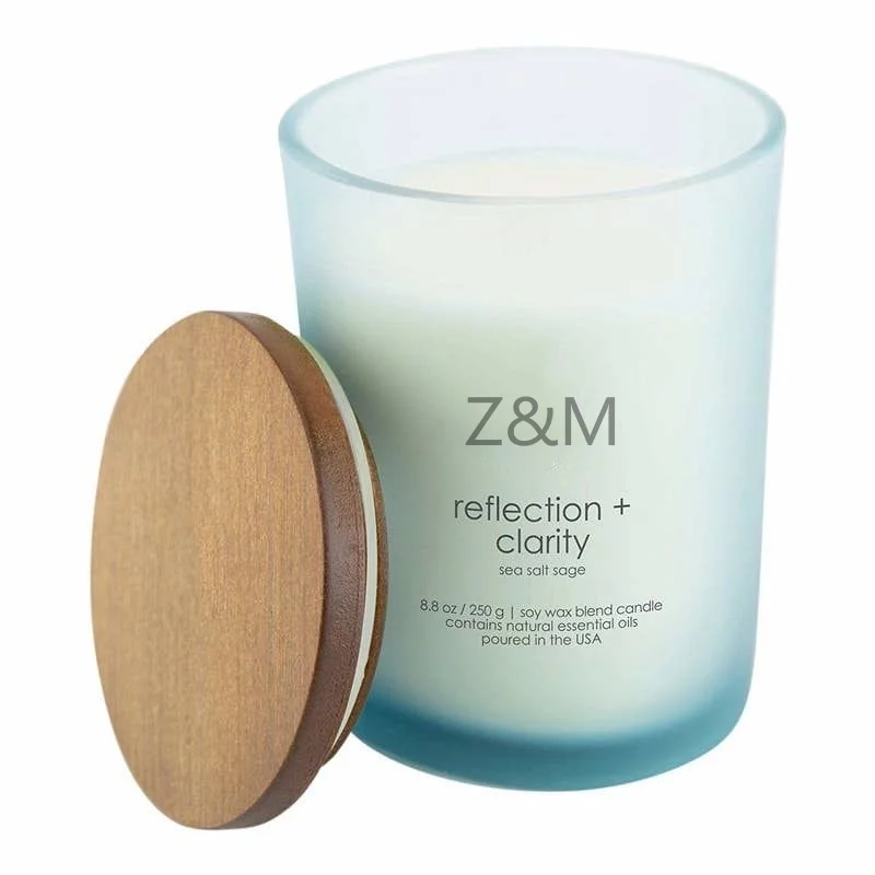 Wholesale Promotional Candle Gifts Custom Printed Logo on Frosted Glass ...