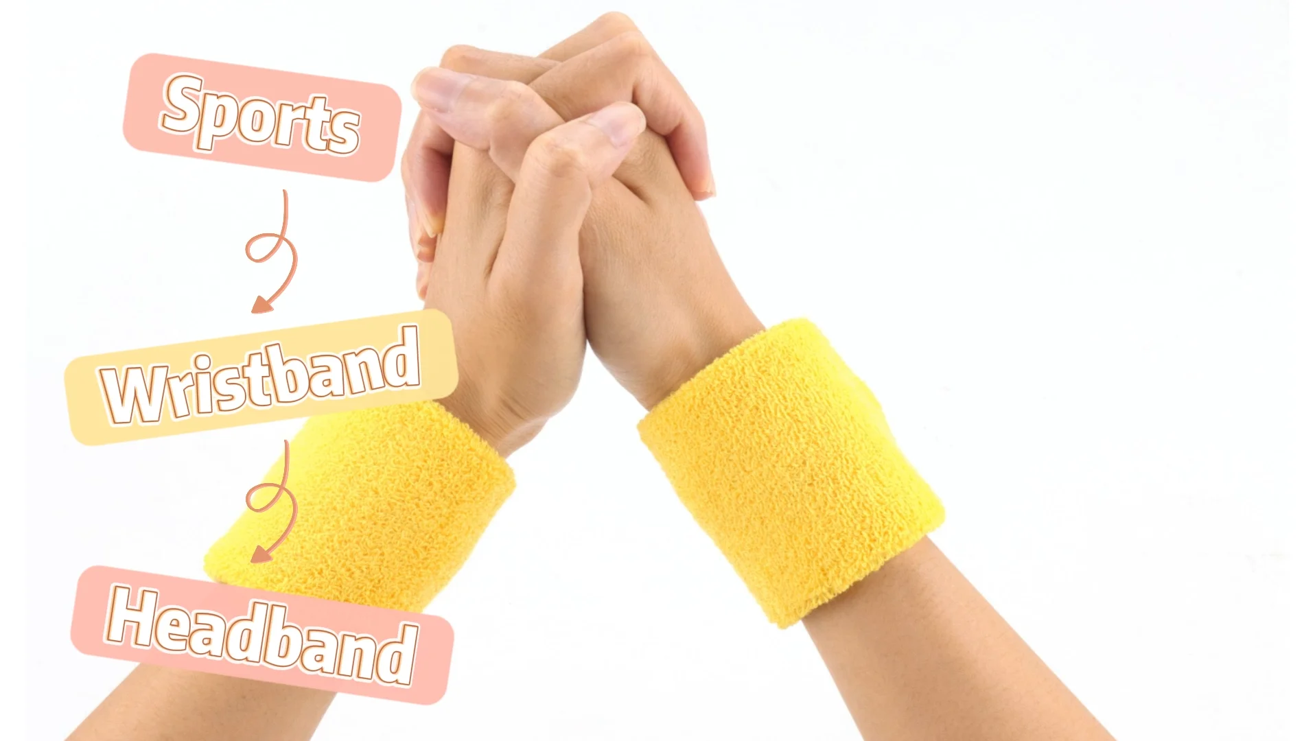 Irun Funny Terry Rainbow Gym Wristband Custom Embroidery Sport Elastic ...