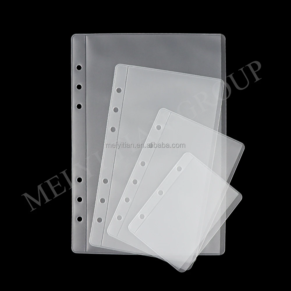 Clear PVC A5 A6 A7 Money Envelope Pouch | Zipless Loose Leaf Binder ...