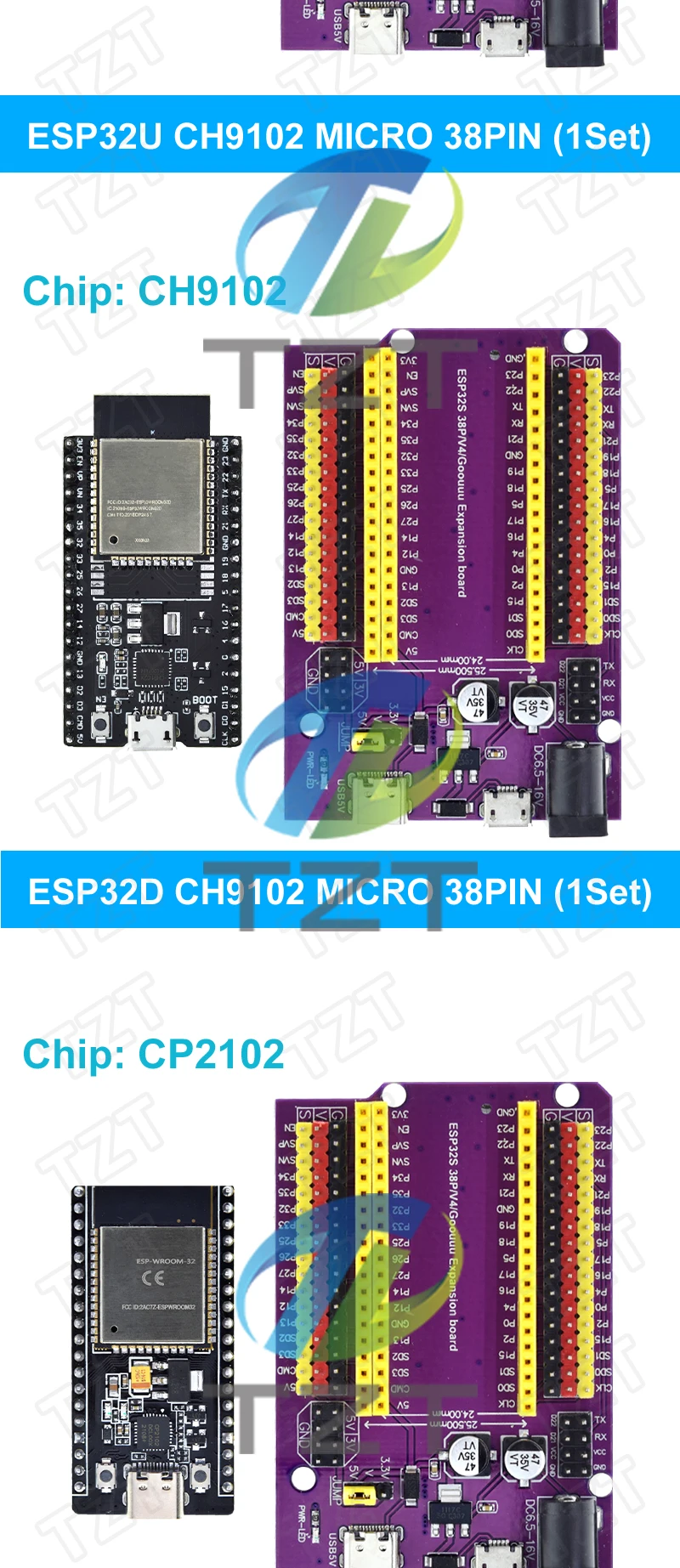 ESP32 Development Board with CP2102 - Dual Core Wifi+bluetooth