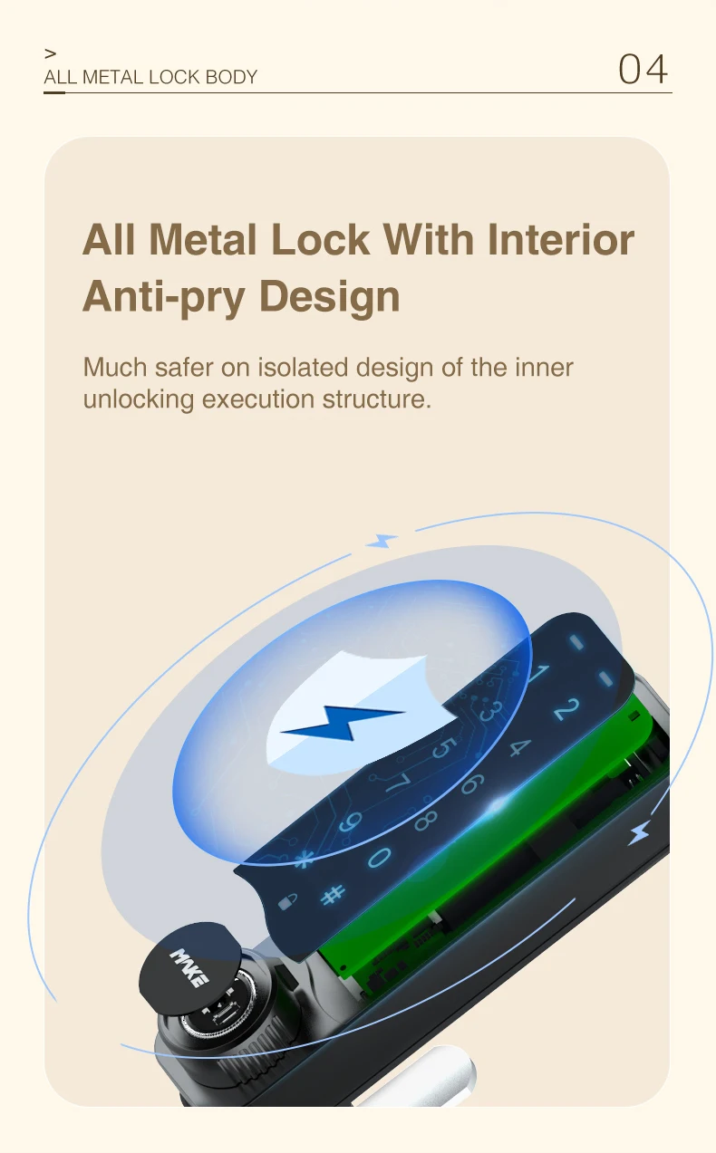 MK735 Digital Keypad Electronic Changeable Combination Locker Lock ...