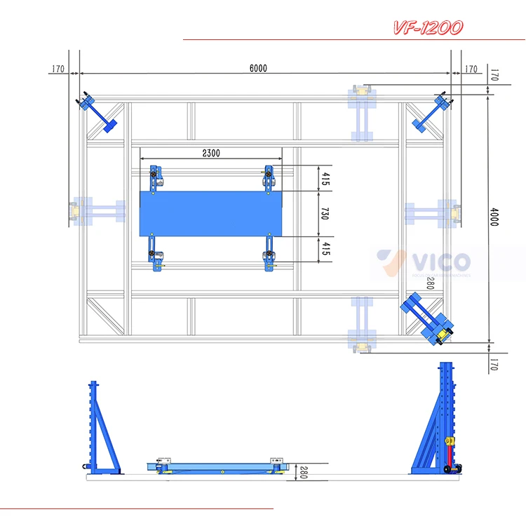 Vico Vehicle Body Repair Equipment - Auto Collision Floor Frame Machine ...