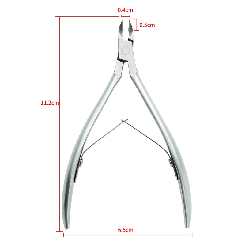 Professional Cuticle Nippers Half Curved Handle Pro Dead Skin Scissors Cuticle Nail Nipper Nail ...