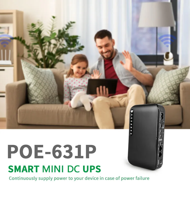 SKE POE631P Mini UPS - Reliable Power for Wifi Routers
