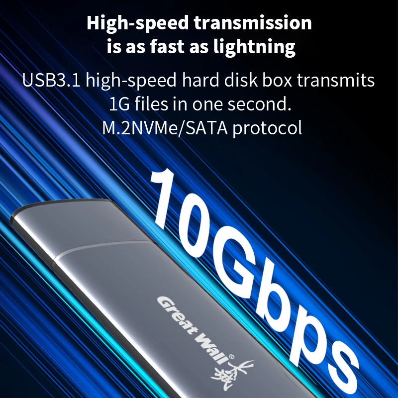 NVME M.2 Solid State Drive External Enclosure by Greatwall