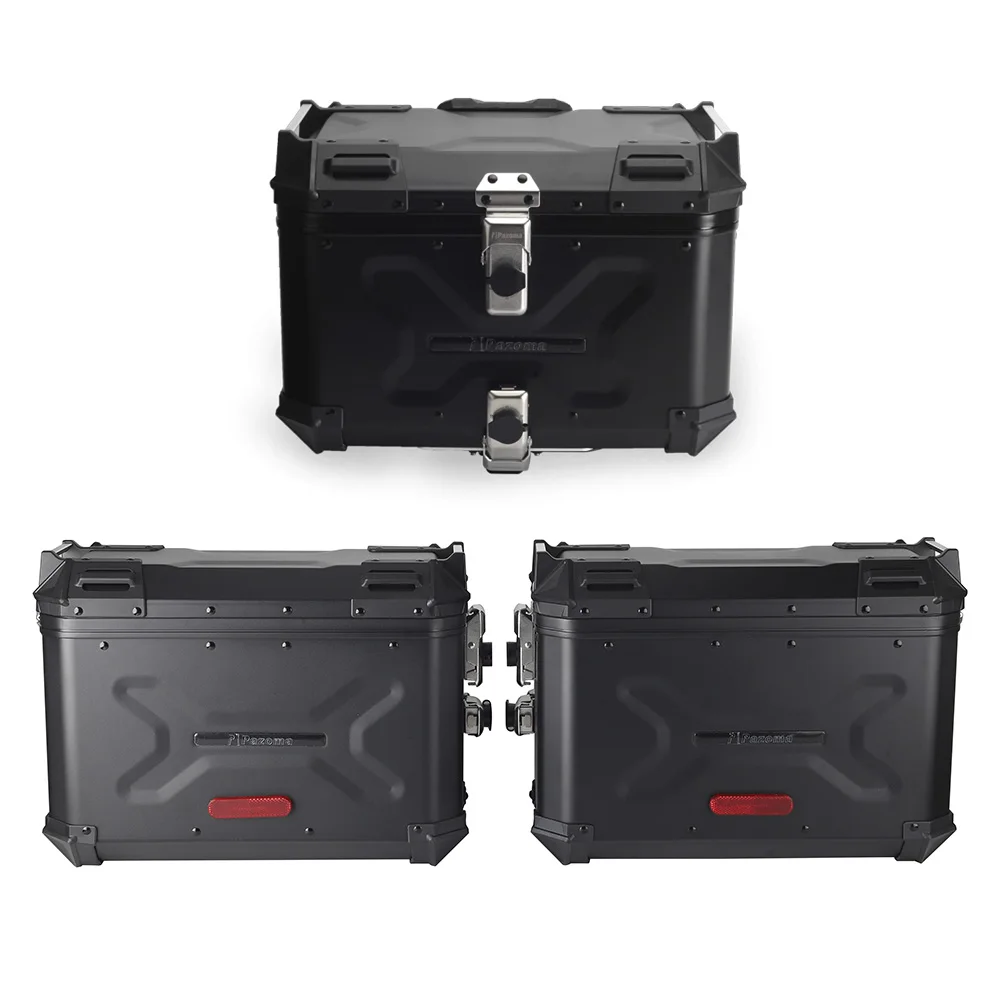 Aluminum 42l Top Box 45l Side Cases Rear Storage Box With Mounting ...